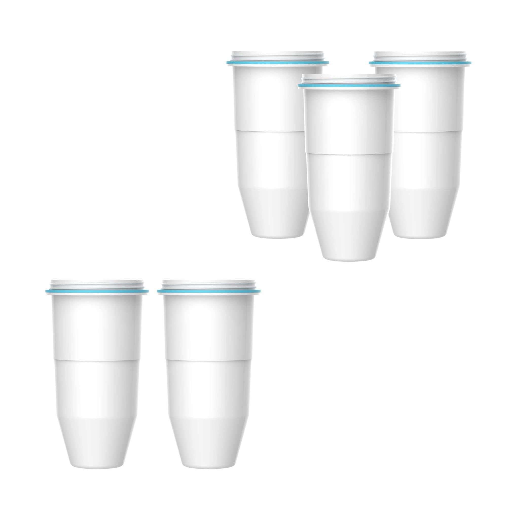 AQUA CREST NSF/ANSI 53 6-Stage Replacement Water Filters (5 Packs), Replacement for ZR-017, ZR-001, ZP-010 Pitcher Filters and Dispenser Filters, Reduce TDS, 98% Chlorine, Bad Taste and Odor.