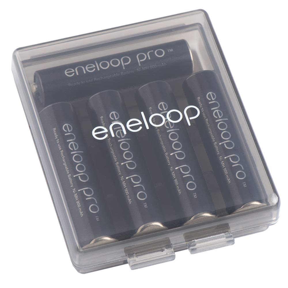 Eneloop Panasonic BQ-CASEK6SA pro Battery Storage Cases with 4AA or 5AAA Battery Capacity, Obsidian Gray (Pack of 6)