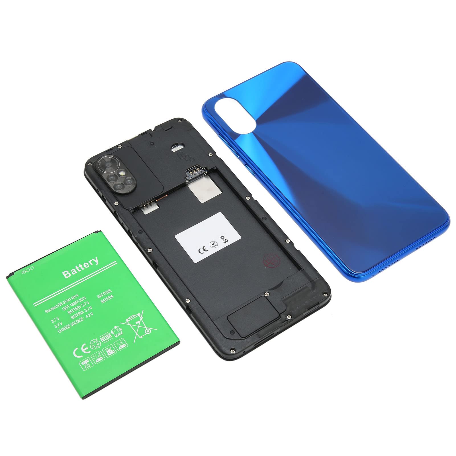 ANGGREK Nowa8 Pro 5.5 Inch Smartphone Android 10 4GB RAM 32GB ROM 16MP Rear 8MP Front Camera 100β240V (Blue)