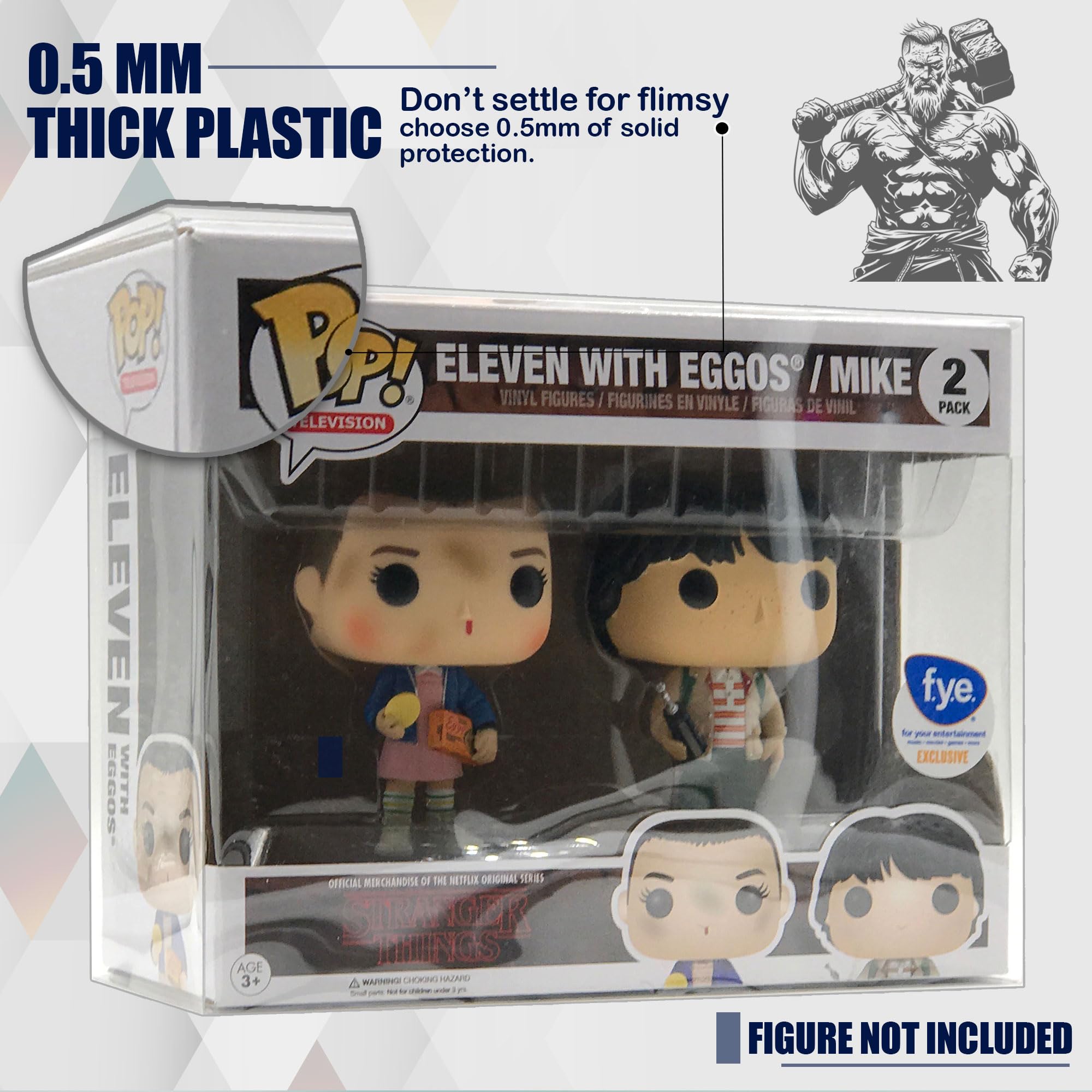 MALKO Protector Case Compatible with Funko Pop Albums Figures | 0.4 MM Thick Recyclable Plastic | 5 Pack