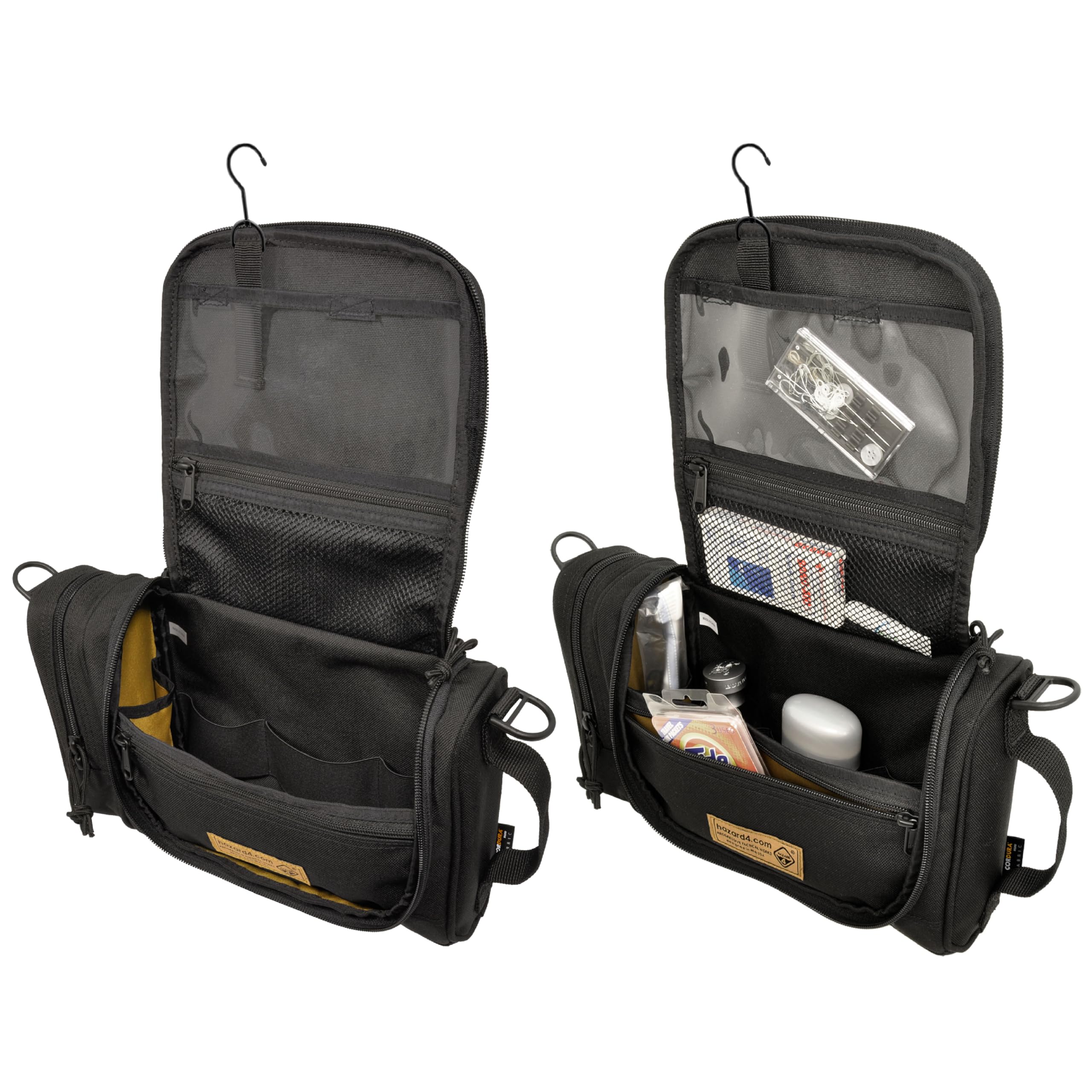 HAZARD 4 Reveille: Rugged Grooming Kit/Heavy-Duty Toiletry Bag - Black, 11.8 x 8.3 x 4.7 inches