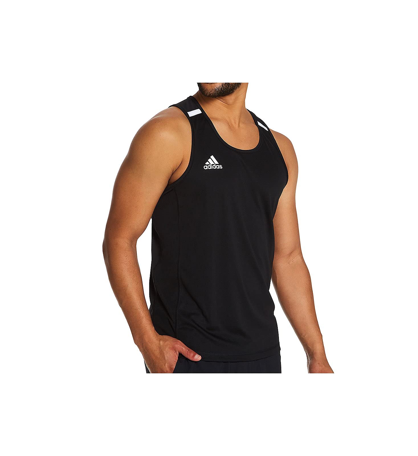 adidas Team 19 Singlet - Men's Track and Field M Black/White