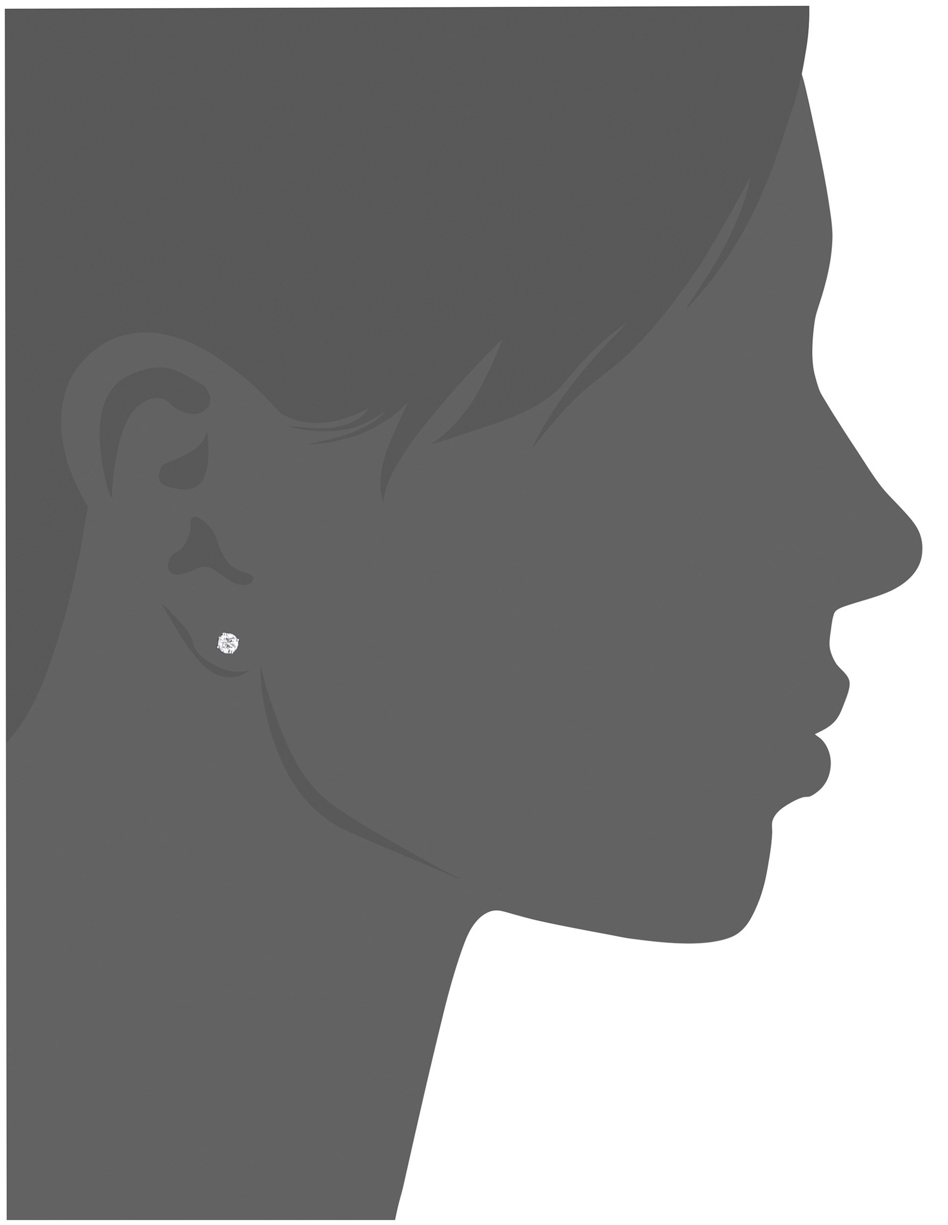Amazon Collection IGI-Certified 14k White Gold Round Cut Diamond Stud Earrings (3/4 cttw, H-I Color, I1 Clarity)