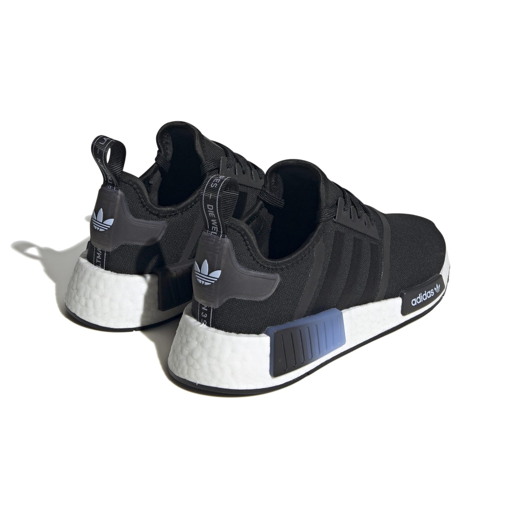 adidas Women's NMD_R1 Sneaker, Black/White/Blue Dawn, 6.5