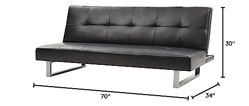 Glory Furniture G116-S Klik Klak Sofa Bed, Black