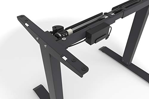 HON Basyx Commercial-Grade Single Motor Electric Height Adjustable, Standing Desk Base, 28" to 47" High, Black