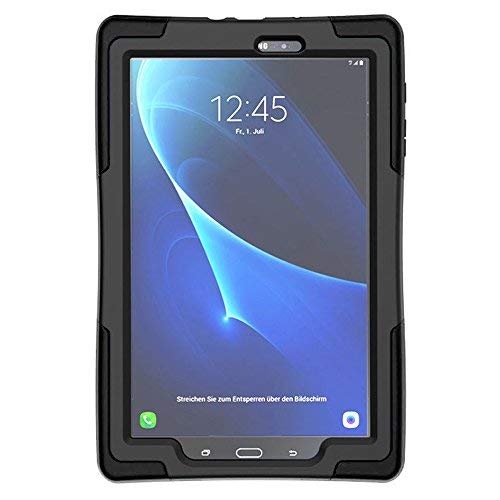 KIQ Armor Series Galaxy Tab A 8.0 2015 Case T350, Rugged Full-Body Drop Protection Tablet Case Cover Kickstand for Samsung Galaxy Tab A 8" SM-T350 SM-T355 - Black