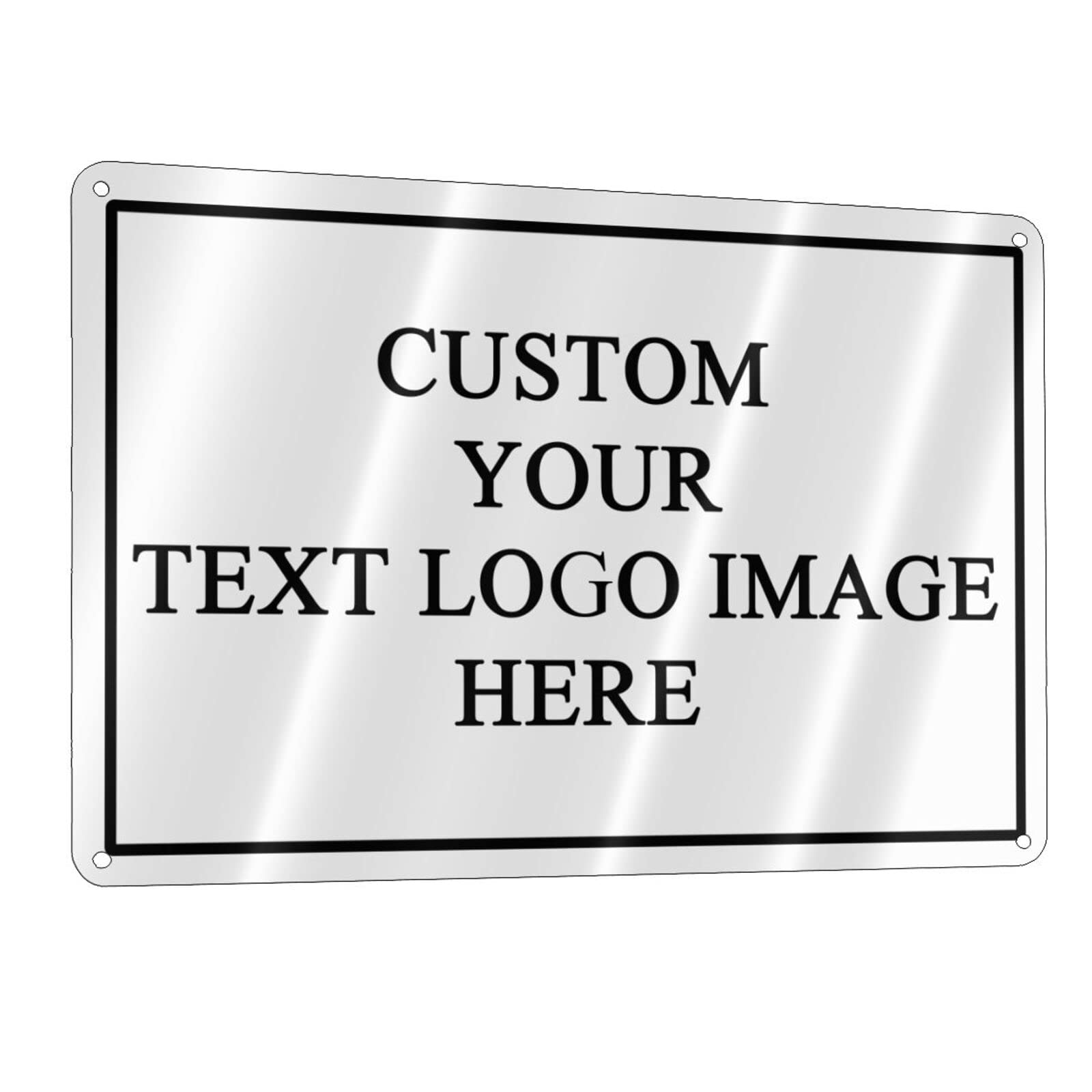 Custom Aluminum Sign Add Your Text Logo Image Design Personalized Aluminum Windproof and Rust-Proof Metal Signs for Showrooms, Living Rooms, Gardens and Other Places