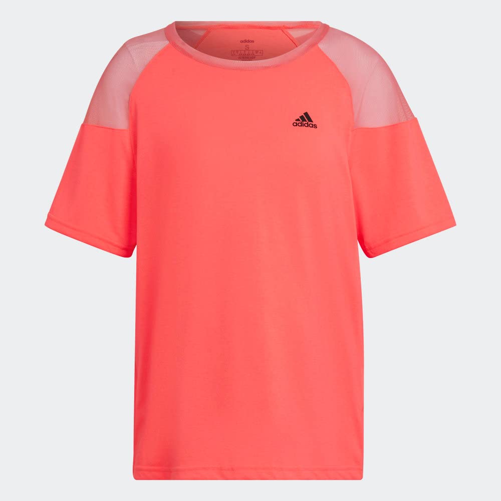 adidas womens Unleash Confidence Tee Signal Pink/Black X-Small