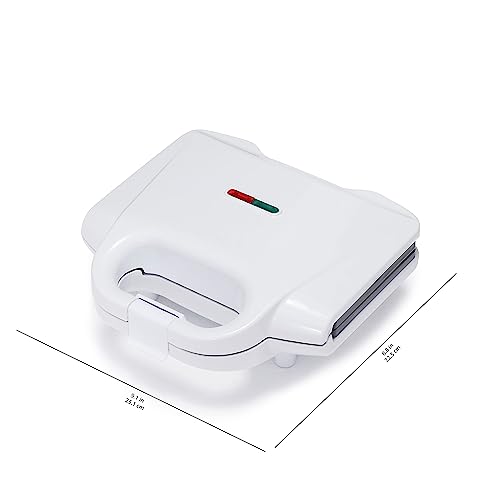 Amazon Basics Waffle Maker 2-Slices White with Non-stick coating and Easy to Clean, 700W