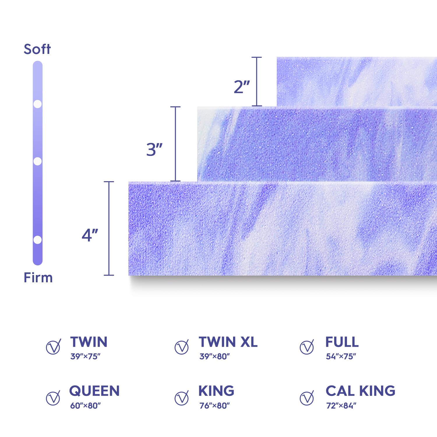 ELEMUSE 4 Inch Ventilated Design Memory Foam Queen Mattress Topper,Cooling Gel Infused Swirl Foam Pad for Pressure Relief Back Pain,Bed Topper for Body Support, CertiPUR-US Certified