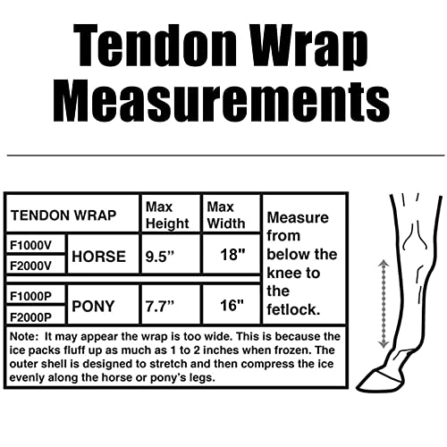Ice Horse Pair of Tendon Leg Wraps for Equine Therapy - Comes with 4 Ice Packs