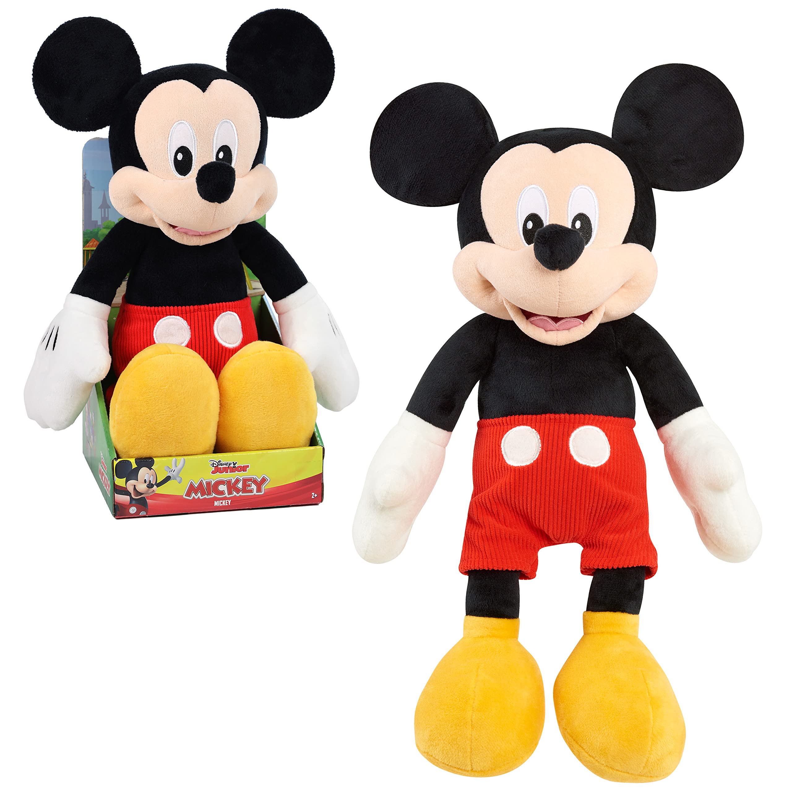 Disney Junior Mickey Mouse Large 19-inch Plush Mickey Mouse, Officially Licensed Kids Toys for Ages 2 Up by Just Play