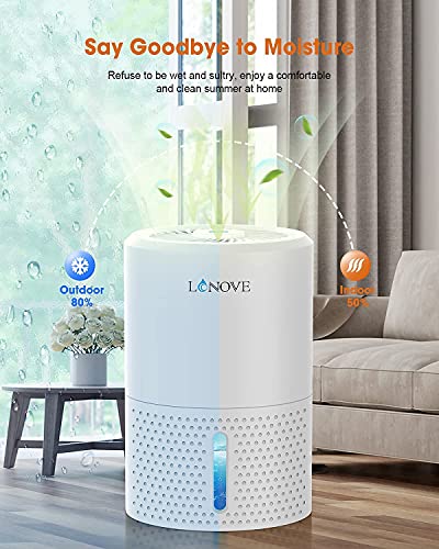Dehumidifiers for Home - 34ounce Dehumidifier for Bedroom 2600 Cubic Feet (280 squarefoot) Quiet, Small Portable Dehumidifier for Closet Bathroom RV