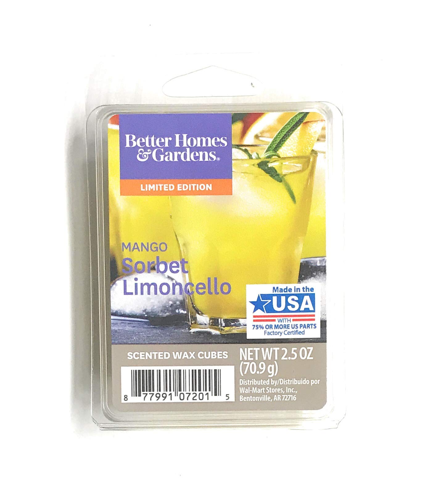 Better Homes and Gardens Mango Sorbet Limoncello 2018 Limited Edition Wax Cubes