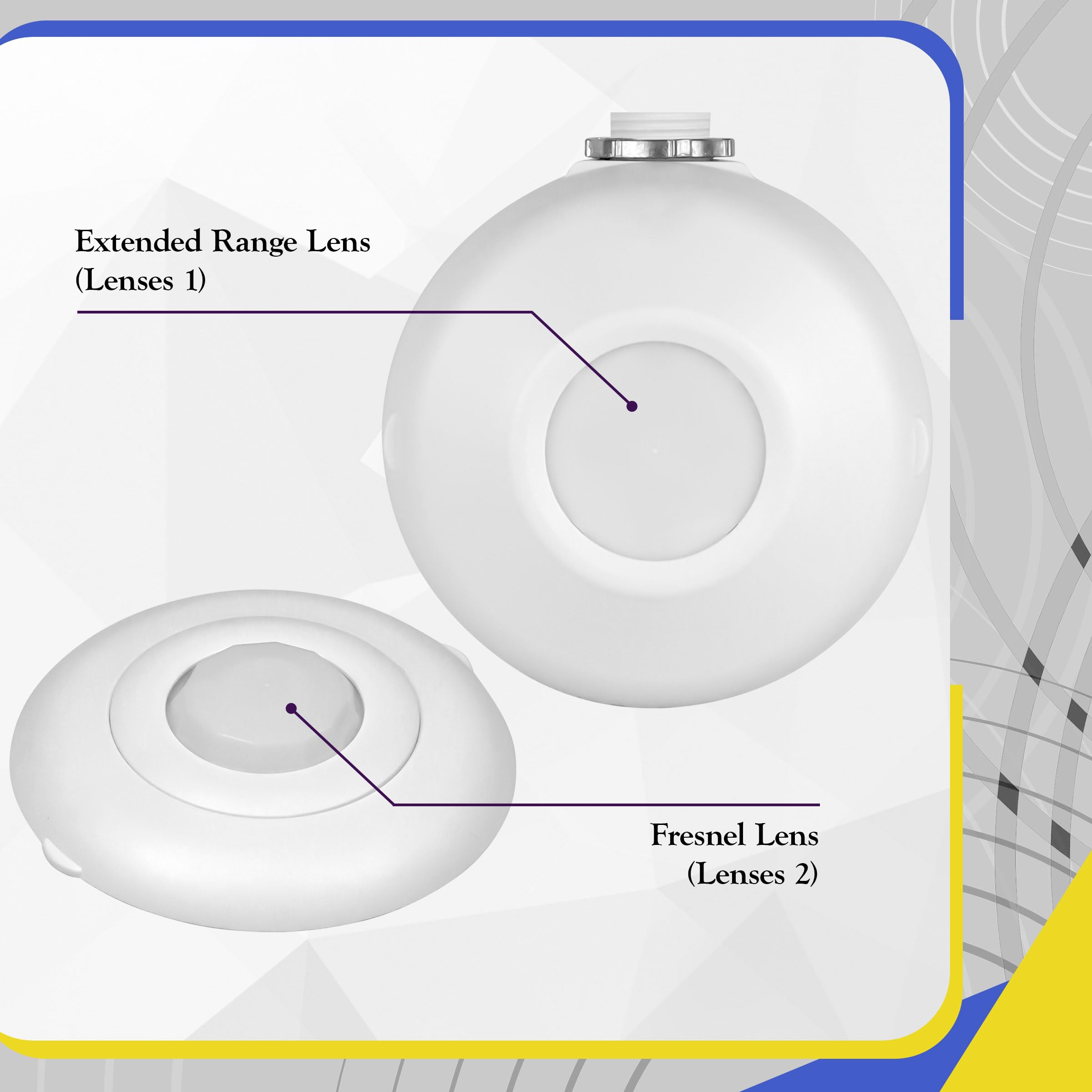 ENERLITES High Bay 360 Degree Passive Infrared (PIR) Ceiling Occupancy Motion Sensor, 1200-2800 sq. ft. Coverage, 120-277VAC, Commercial/Industrial Grade, MPC-50H, 8 Pack