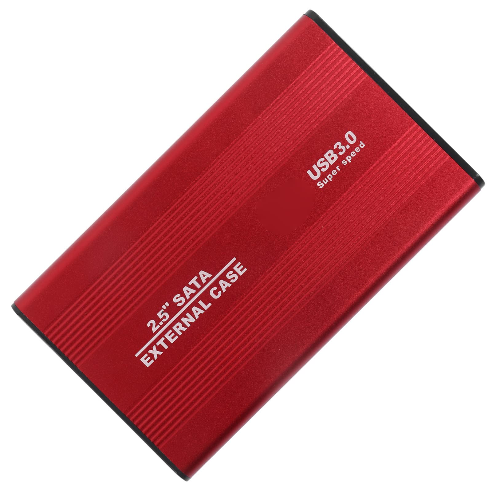 Acogedor USB 3.0 External Hard Drive Enclosure, Up to 5Gbps Transmission Rate 2.5inch External HDD Aluminum Shell Hard Drive Case Support 4TB(Red)