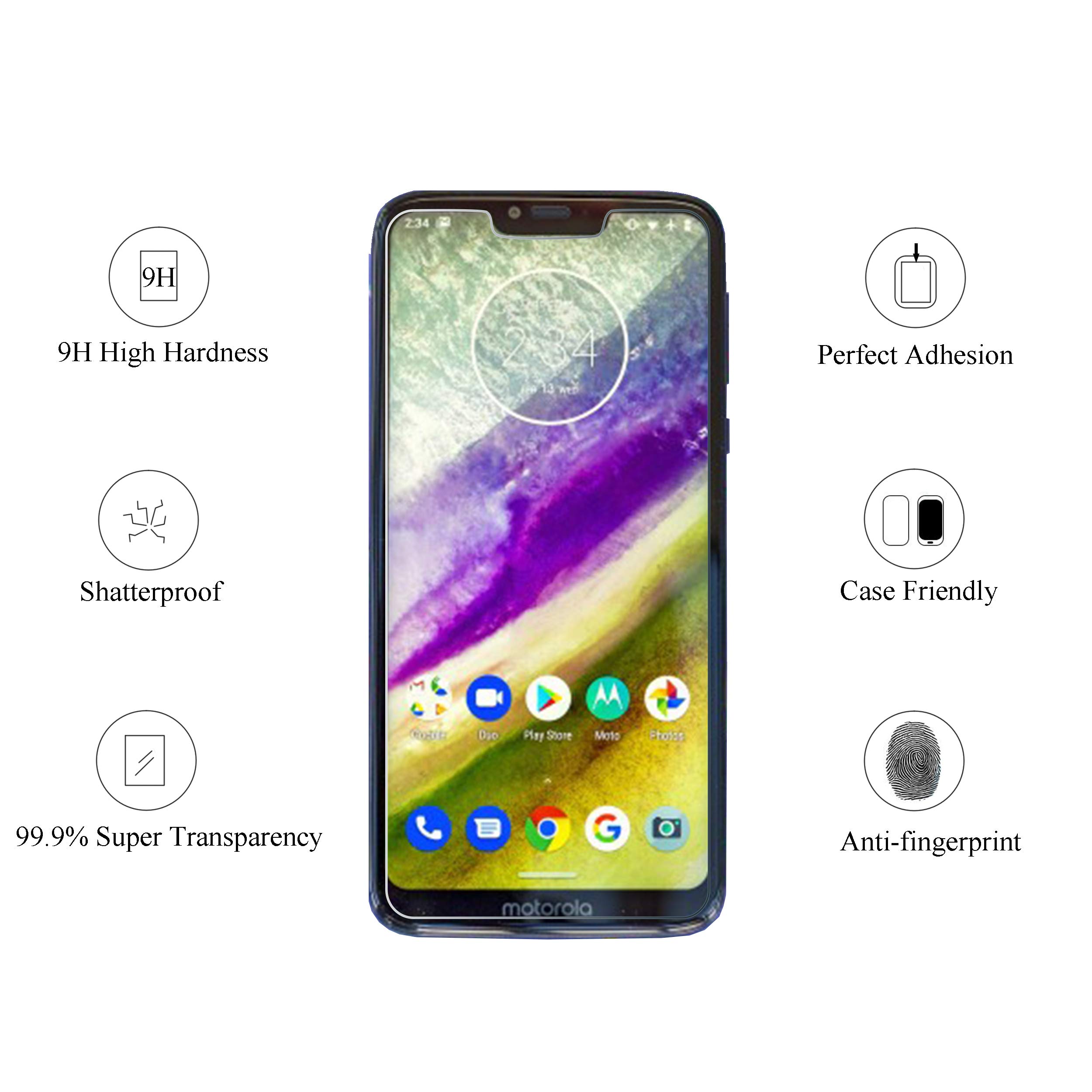 Ailun Screen Protector for Moto G7 Power 3 Pack 9H Hardness Tempered Glass Screen Protector for Motorola Moto G7 Power Bubble Free Anti Scratch Oil Stain Coating Case Friendly