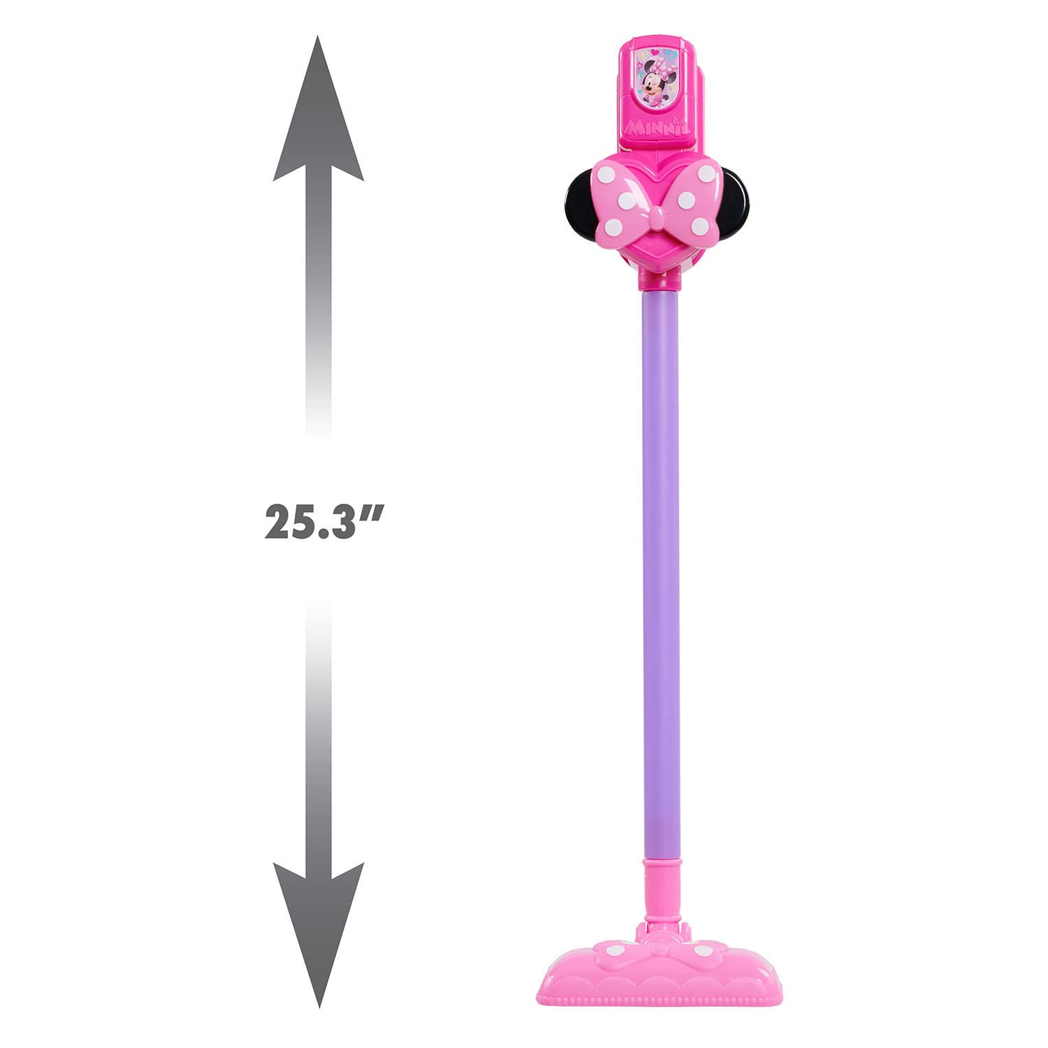 Disney Junior Minnie Mouse Sparkle 'N Clean Play Vacuum with Lights and Sounds, Pretend Play, Officially Licensed Kids Toys for Ages 3 Up by Just Play