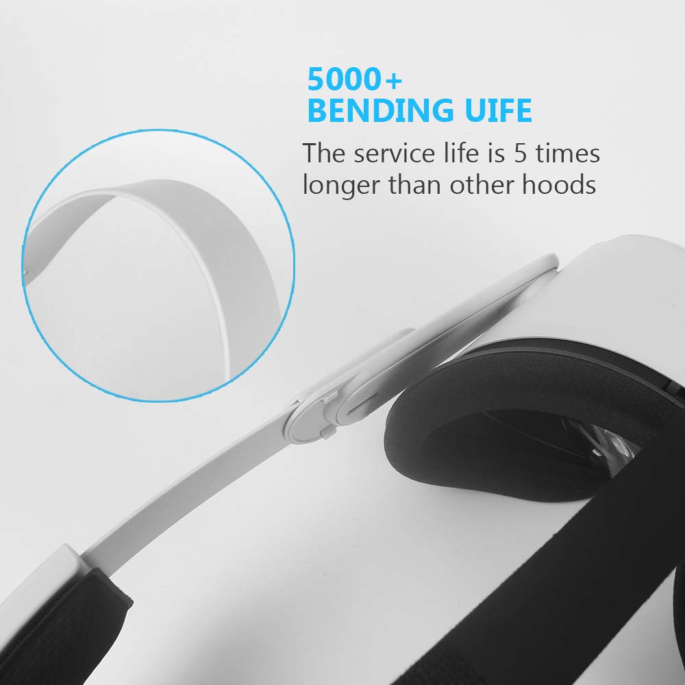 Adjustable Halo Strap for Oculus Quest 2 VR Headset, Head Cushion Compatible for Oculus Quest VR Gaming Headset, Comfortable Virtual Reality Accessories(Upgraded)