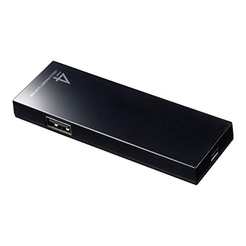 Sanwa Supply USB-2H401BKN Slim 4-Port USB 2.0 Hub with Magnet
