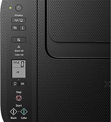 Canon PIXMA TS3 Series Color Inkjet Printer, All-in-One Wireless Print Copy Scan, Mobile Printing, 4800 x 1200 dpi, 1.5'' LCD, with MTC Printer Cable White