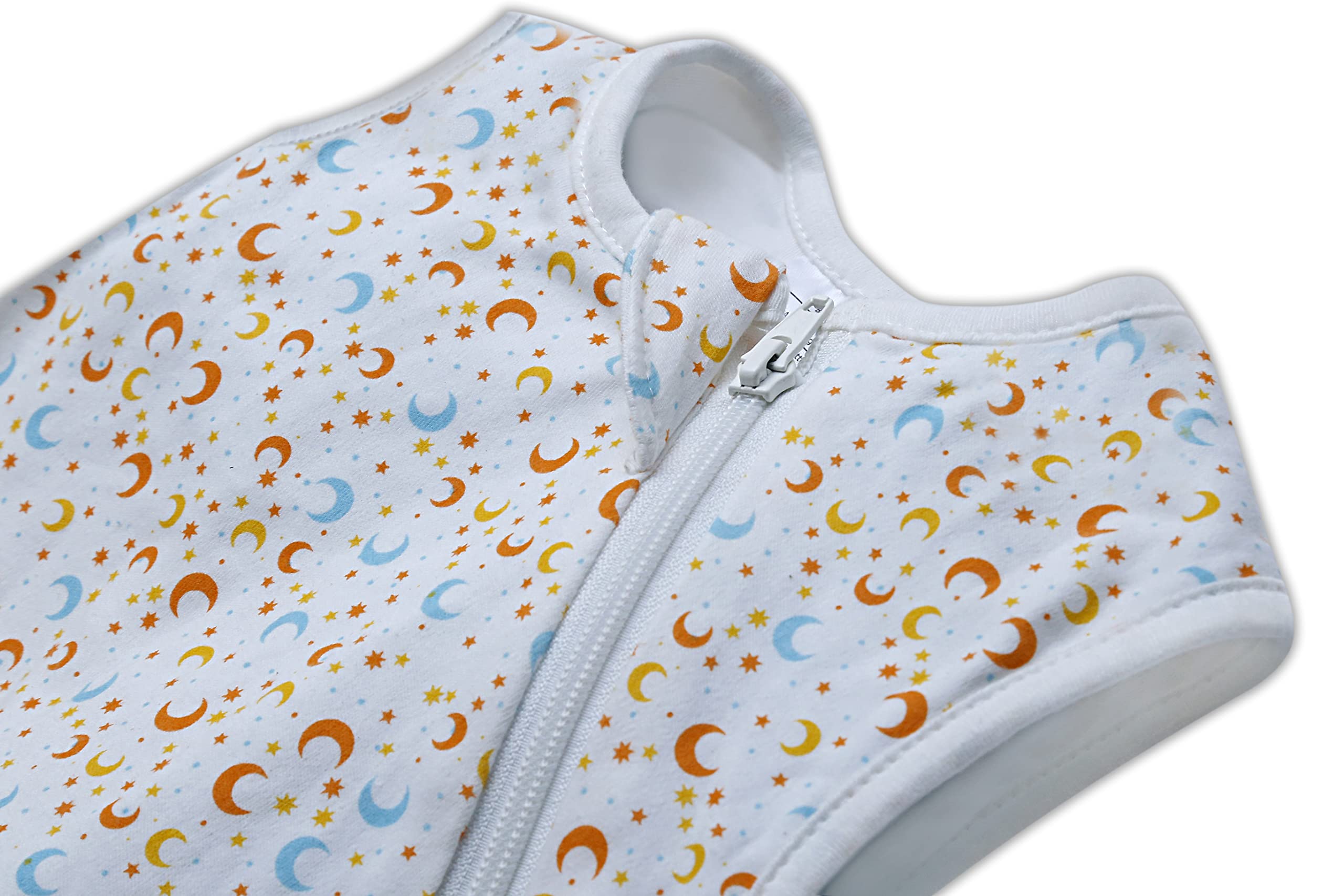 Baby Sleep Sack and Baby Bibs with 100% Cotton Material Toddler Sleeping Sack, Cute and Comfortable Baby Swaddle Sack has Adjustable Length for Infants and Toddlers (White, 6-15 Months)