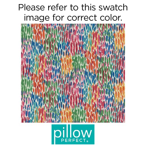 Pillow Perfect Outdoor | Indoor Make It Rain Zinnia Rectangular Throw Pillow (Set of 2), Blue