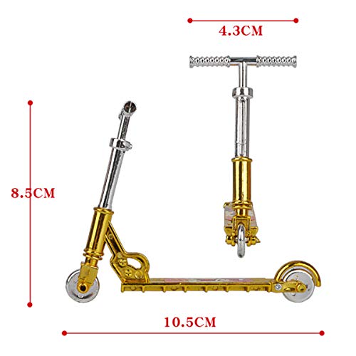 CAOREN Mini Scooter Two Wheel Scooter Children's Educational Toys Finger Scooter Bike Fingerboard Skateboard Fingerboards wi Replacement Wheels and Tools for Kids As Gifts