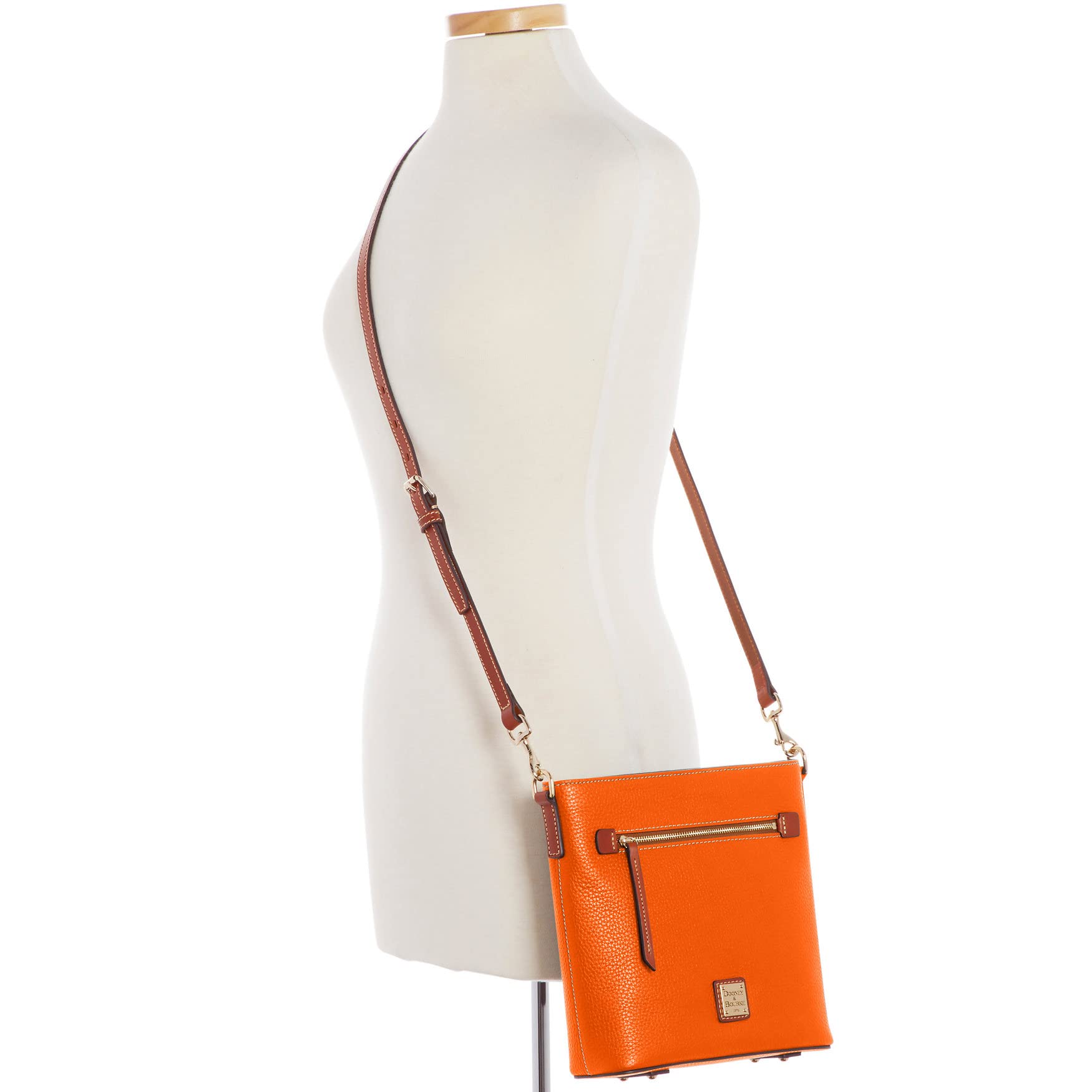 Dooney & Bourke Handbag, Pebble Grain Zip Crossbody - Clementine