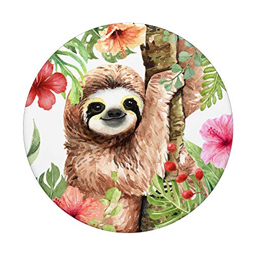 Tropical Animal Pop Gift Cute Socket Sloth For Girls PopSockets PopGrip: Swappable Grip for Phones & Tablets