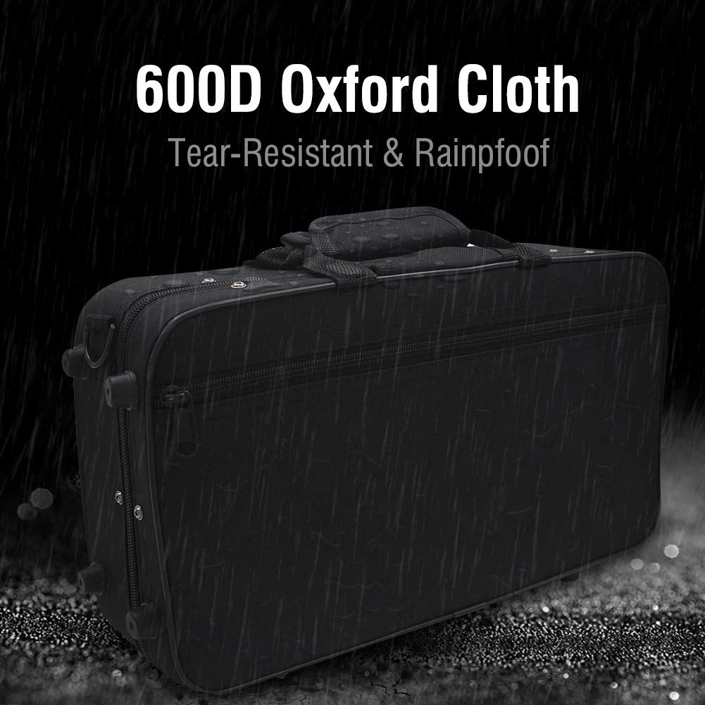 Clarinet Gig Bag Uk Sib Accessories,Clarinet Case,Water resistant Clarinet Bag Case Black Foam Padded Thickened Ox Cloth Storage Bag with Strap for Clarinet Case