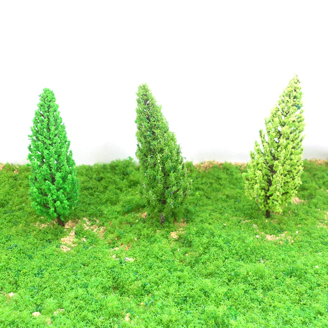 MARRTEUM Garden Landscape Model Dark Green Pine Tree 5 Inch(130 MM) Model Scene Accessory for Making Architecture Sand Table and Station Platform Model, 10 PCS