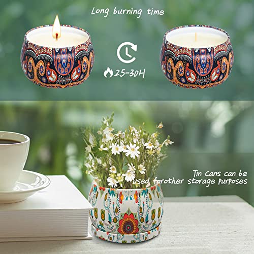 Candles for Home Scented, 4.4 oz 4 Pack Long Lasting Burn, Premium Body Relax & Stress Relief Candles,Ideal Gifts for Birthday, Christmas, Thanksgiving, Mother's Day