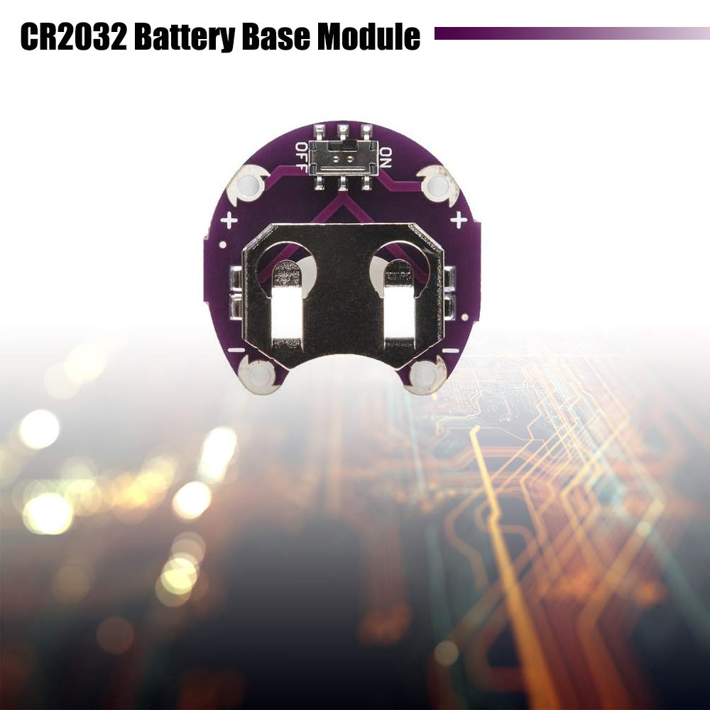 KOOBOOK 10Pcs Coin Cell Battery Holder CR2032 Battery Mount Module for Arduino Lilypad
