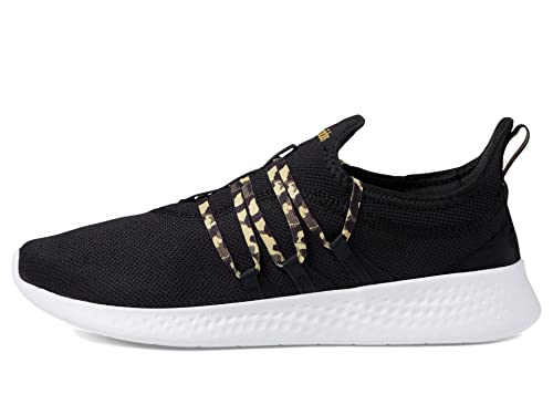 adidas Women's Puremotion Adapt 2.0 Running Shoe, Core Black/Core Black/Gold Metallic, 7