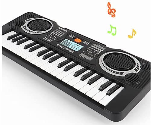 ADDLUCKY Electronic Keyboard Piano 37 Keys Piano Electronic Piano with Microphone Music Educational Gift Portable