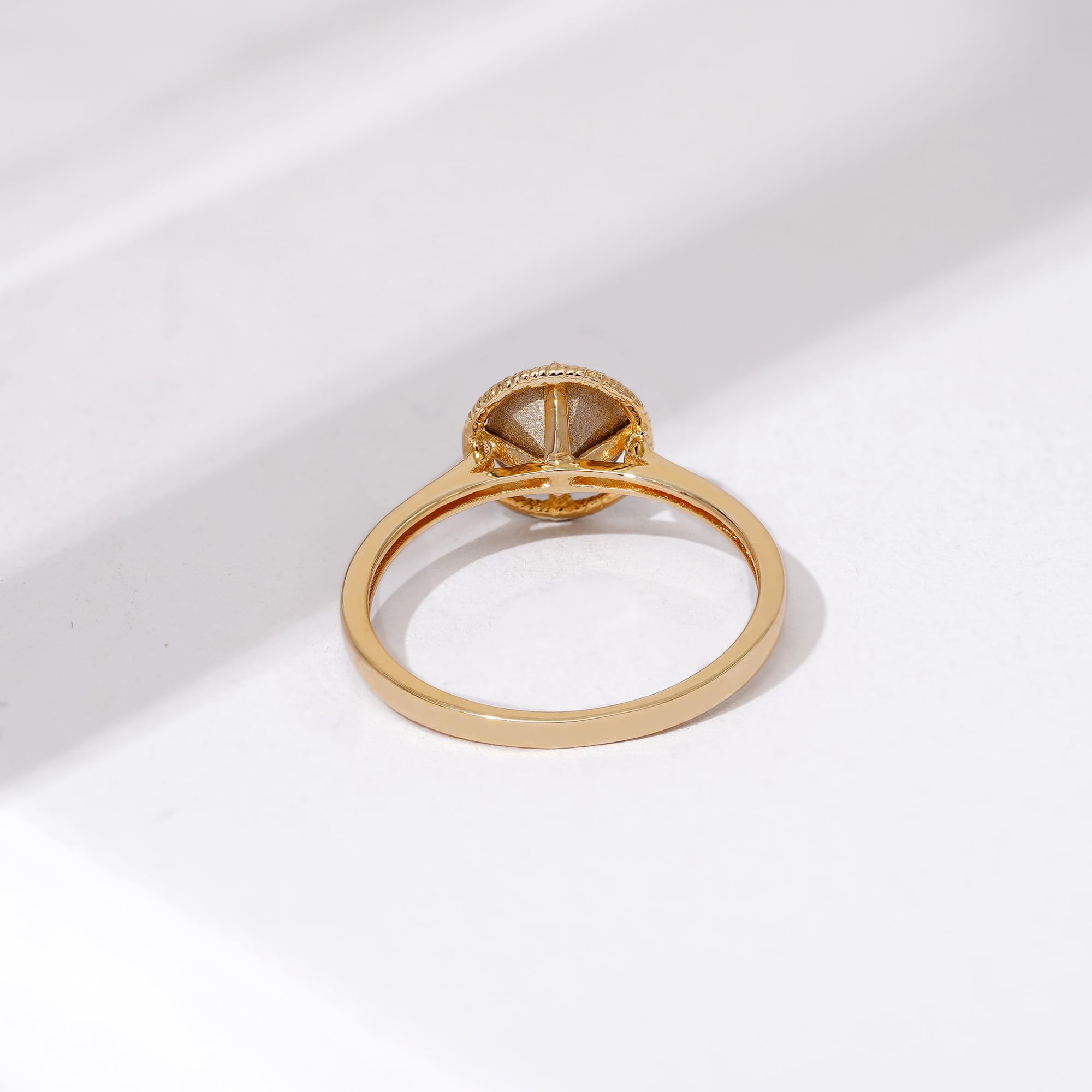 Amazon Essentials 10k Gold Imported Infinite Elements Crystal March Birthstone Ring, Size 8 (previously Amazon Collection)