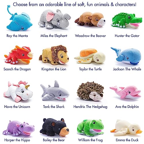 SoapSox Kids Exfoliating Bath Scrub (Hendrix The Hedgehog) - Soft Animal Toy Wash Cloth Sponge with Soap Pocket Insert - Fun Loofah Characters for Babies, Kids and Children