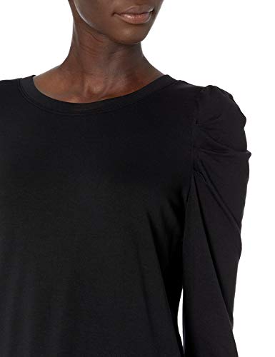 Amazon Essentials Women's Supersoft Terry Pleated-Sleeve Sweatshirt (Previously Daily Ritual), Black, Small
