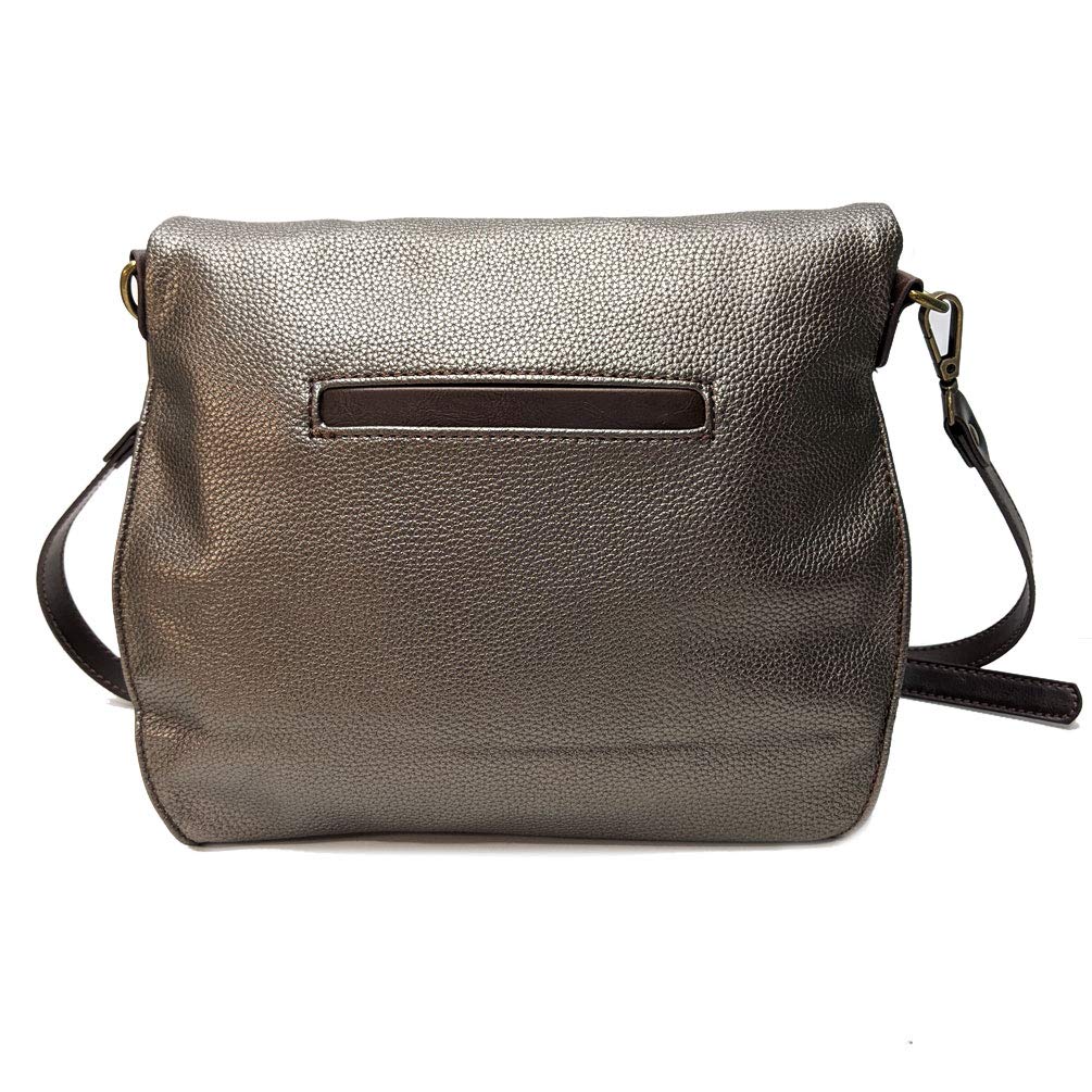 Chala Charming Crossbody Bag Shoulder Handbag With Flap Top and Zipper (Handbag + Owl Wallet Combo)