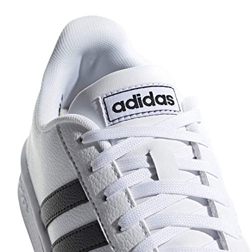 adidas Women's Grand Court Shoe, White/Black/White, 8.5