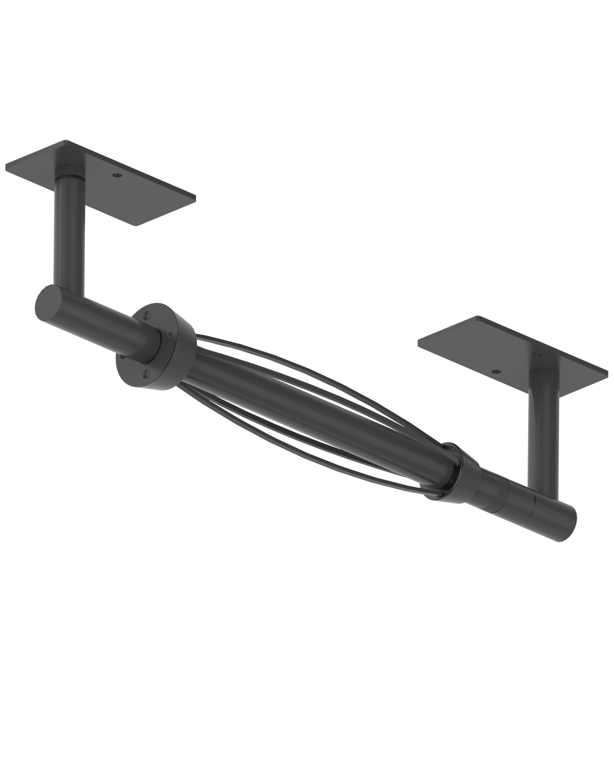 BATHDANCE Paper Towel Holder -Under Cabinet Paper Towel Holder, Single Hand Operable Roll Holder with Damping Effect,No Drilling or Wall Mounted Stainless Steel for Kitchen Bathroom (Matte Black)