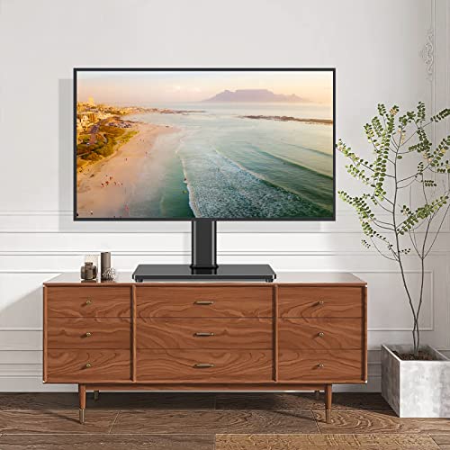 Universal Swivel TV Stand Table Top TV Stand Base with 4 Level Height Adjustable and Swivel Mount Bracket for 20-43 Inch Plasma LCD LED TVs, VESA 200x200mm