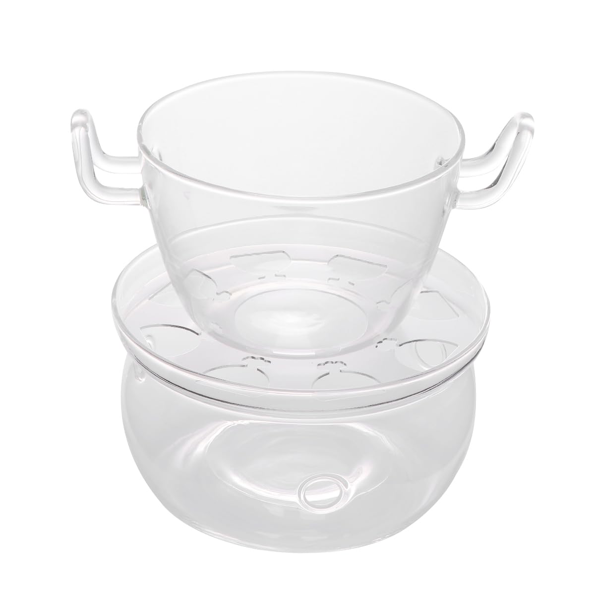 jojofuny 1 Set Double Boiler Pot Set for Melting Chocolate Clear Glass Chocolate Melting Pot - Melting Heat Proof Bowl for Cheese Butter Candy Candle