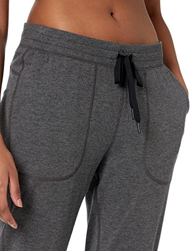 Amazon Essentials Women's Studio Terry Relaxed-Fit Jogger Pant, Charcoal Heather, Medium