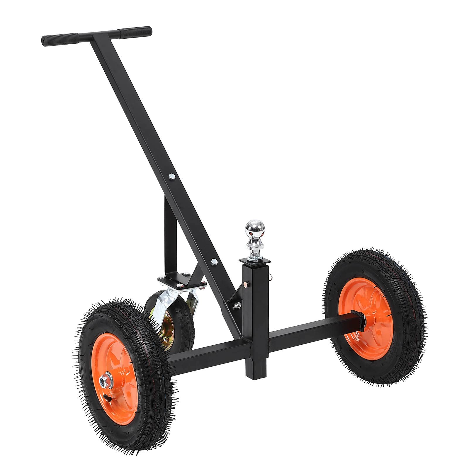 Adjustable Trailer Dolly, 800lbs Load Capacity, Carbon Steel Trailer Mover with 17.71''-26'' Adjustable Height, 14" Pneumatic Tires for Moving Boat Trailers/Utility/Cargo/RV Trailers