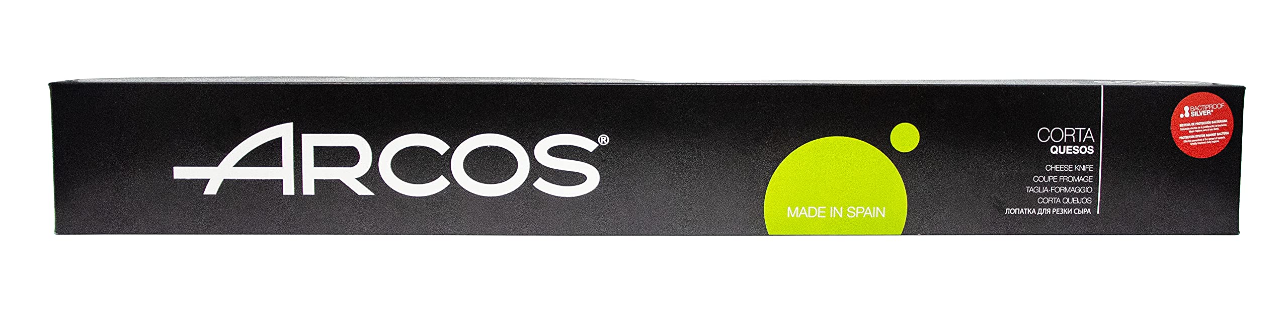 ARCOS Cheese Knife 16 Inch Nitrum Stainless Steel and 400 mm blade. 1150 gr. Ergonomic Polyoxymethylene POM Handle. Series Universal. Color Black
