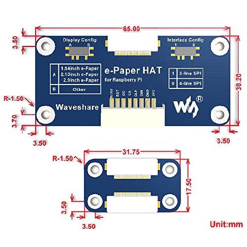 7.5 Inch E-Ink Screen Module e-Paper Display SPI Interface Type B for Raspberry Pi for Arduino