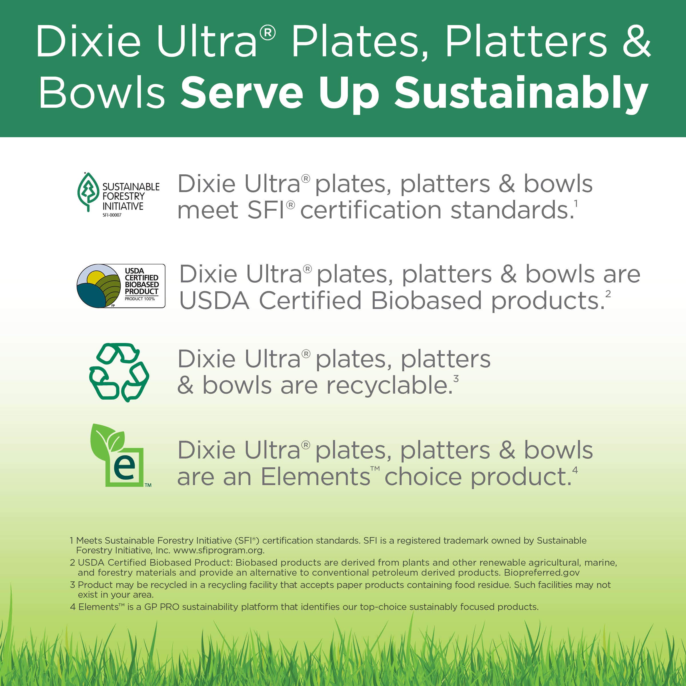 Dixie Ultra 6" Heavy-Weight Paper Plates by GP PRO (Georgia-Pacific), White, SXP6W, 1,000 Count (250 Plates Per Pack, 4 Packs Per Case)